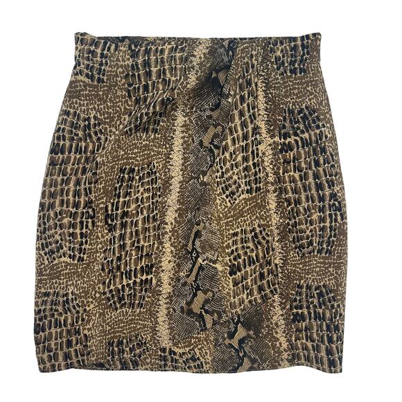 S.L.B. | Skirts | Vintage Slb Sunny Leigh Wrap Silk Skirt Size S Brown ...
